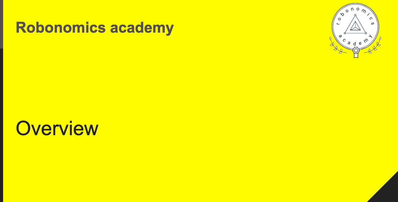 Overview / Robonomics Academy